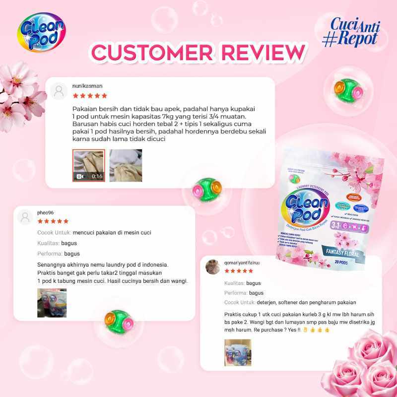 Promo Cleanpod Twin Pack Of Pink Romance Laundry Pod Detergent ...