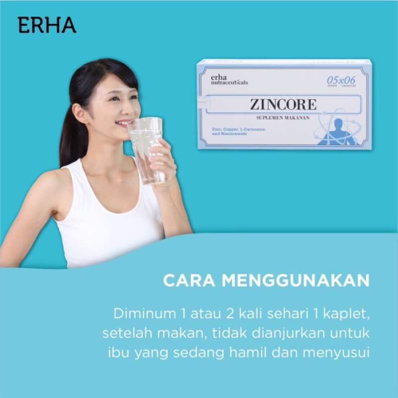 Promo Erha Zincore Suplemen Penguat Imun Kesehatan Tubuh & Kulit ...