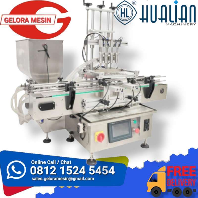 Jual Mesin Filling Pengisi Cairan Kental & Liquid 4 Nozzle Otomatis Di ...