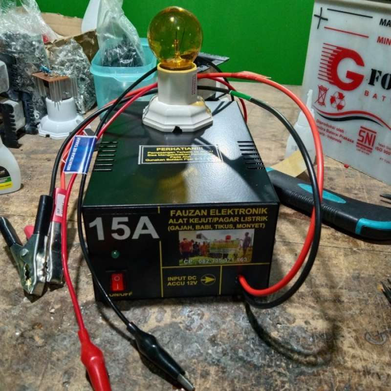 Jual Alat Kejut 15 Amper Setrum Pagar Listrik Gajah Babi Tikus Monyet ...