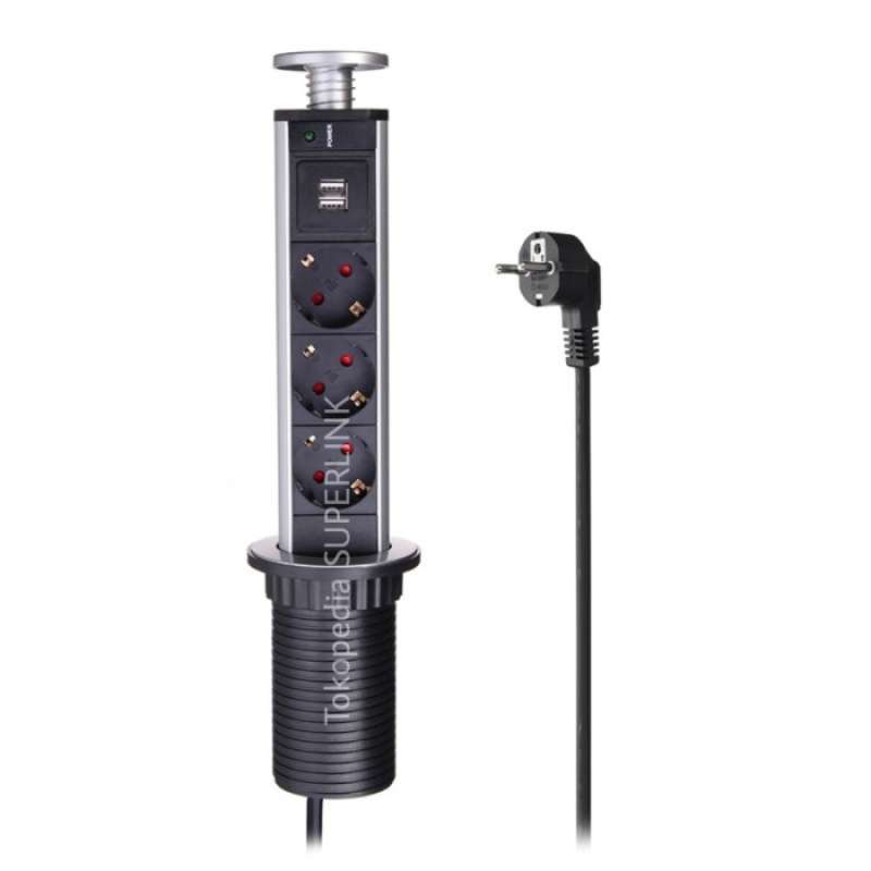 Jual Colokan Tarik Tanam Colokan Extension Table Pop Up Socket Stop ...