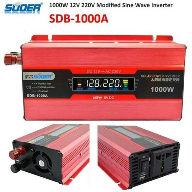 Jual Digital Power Inverter 1000w Merk Suoer 1000w Suoer Sdb 1000a ...