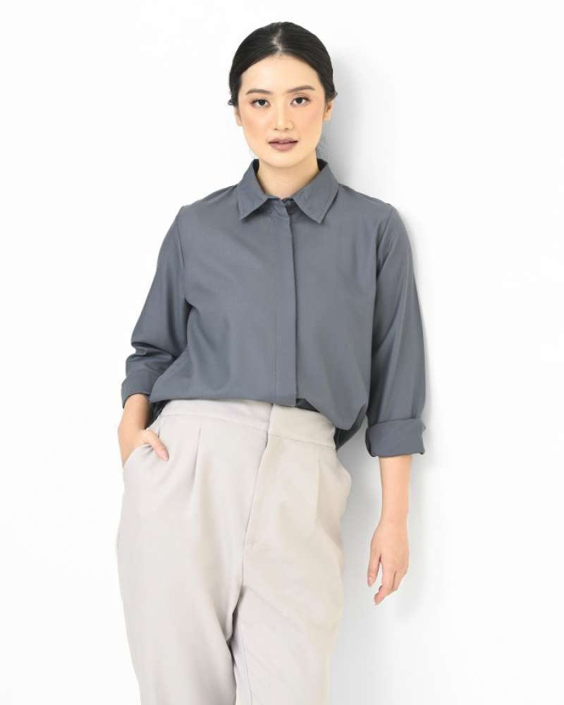 Jual Geulis.id Daily Shirt Basic Series (6 Warna) Top - M Stone Di ...