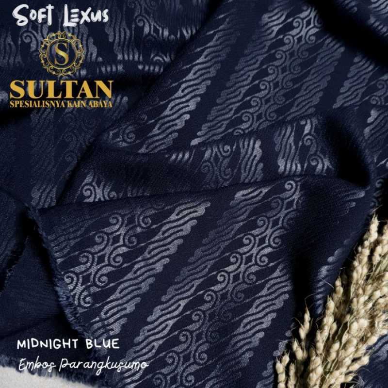 Jual 50cm Embos Parangkusumo Soft Lexus Midnight Blue Kain Sultan Di ...