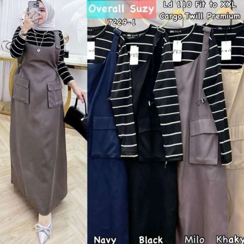 Jual Cod // Overall Cargo Viral Suzy Dress Original Zara Terbaru ...