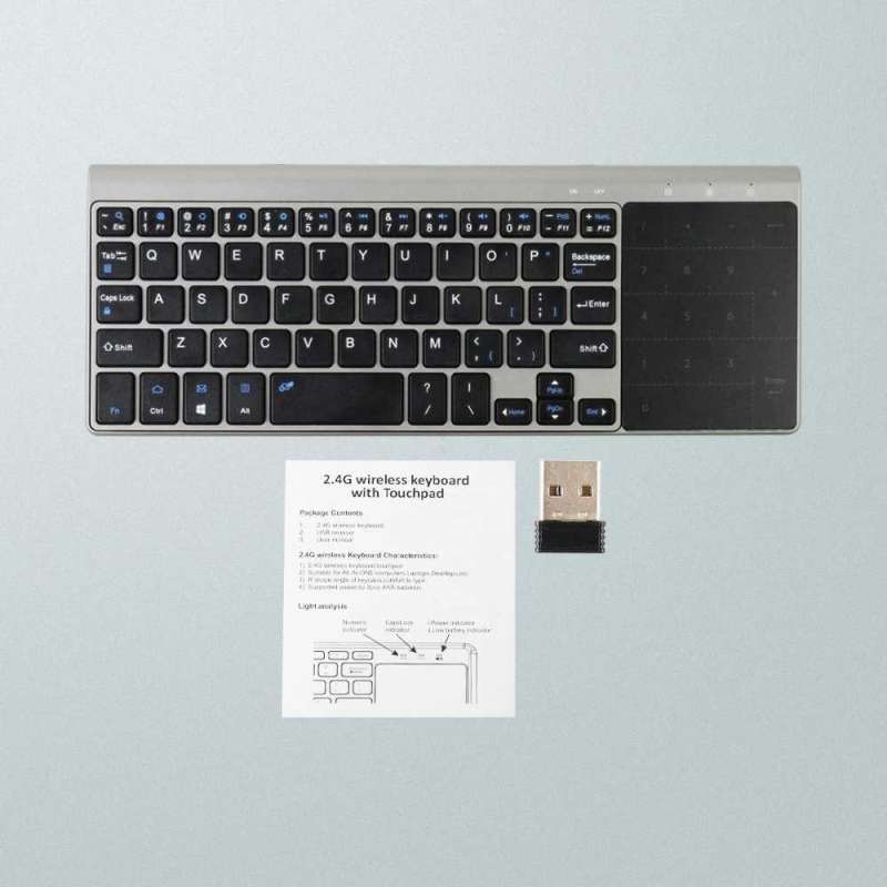 Jual Qxuz Keyboard Wireless Qwerty Dengan Touchpad 2.4 Ghz Jp136g ...