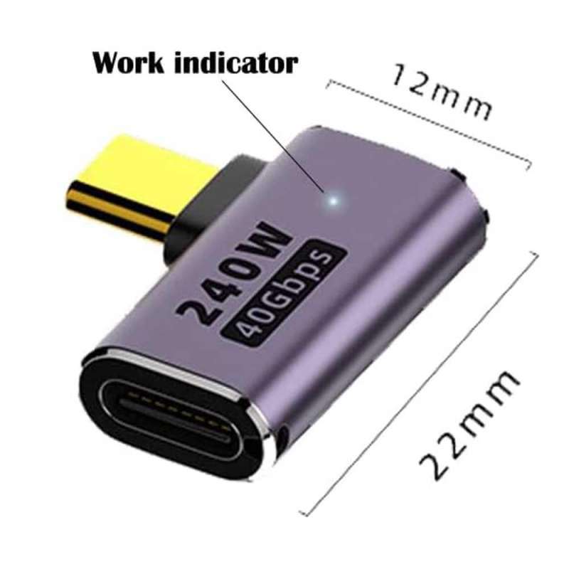 Jual Shiwana Otg Usb Type C 4.0 Female To Male Adaptor 40gbps 240w Sh ...