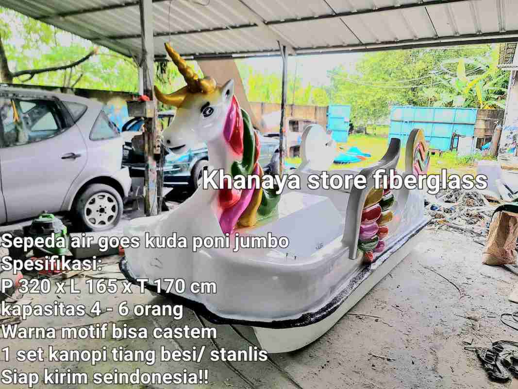 Jual Sepeda Air Goes Kuda Poni Putih Jumbo Kps 4-6 Orang,sepeda Air ...