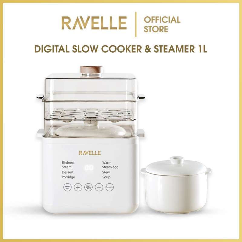 Promo Ravelle Digital Electric Slow Cooker And Steamer 1 Ltr - Panci ...