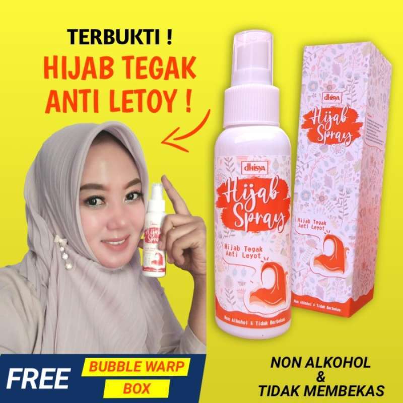 Jual Dhisya Hijab Spray Pengeras Hijab Anti Leyot Spray Jilbab Segi ...