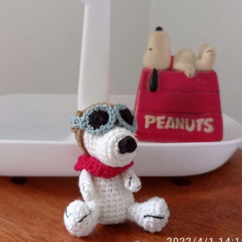 Promo Best Seller Amigurumi Boneka Rajut Snoopy Mini Diskon 23% Di ...