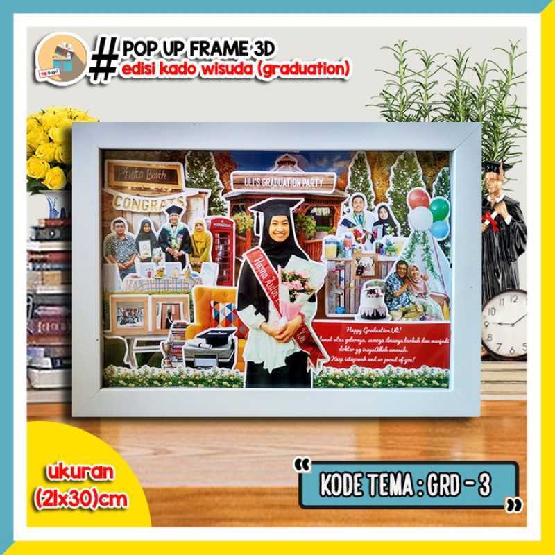 Promo Kado Unik Wisuda Pop Up Frame Ukuran A4 Diskon Diskon 23% Di ...