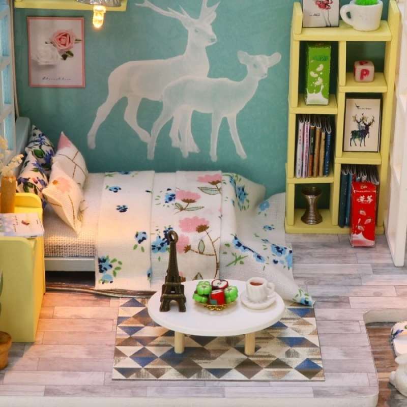 Promo Ptr Diy Miniature Doll House Wooden / Miniatur Rumah Boneka ...