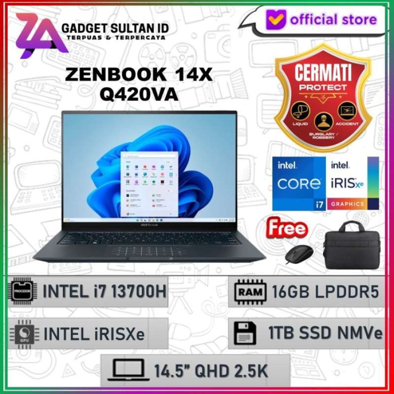 Promo Asus Zenbook 14x Oled Q420va Touch I7 13700 16gb 1tb W11 14.5qhd ...