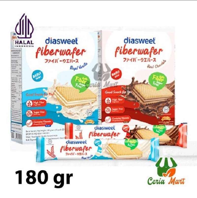 Jual Fiber Wafer Bebas Gula Sugar Free Snack Diabetes Rasa Vanilla ...