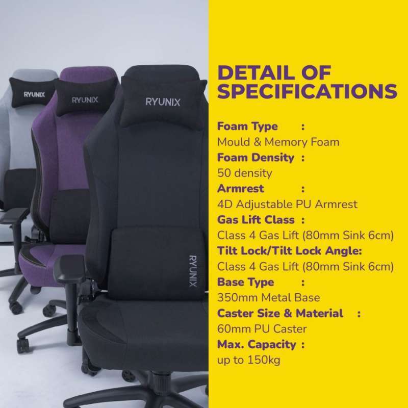 Jual Sades Ryunix Gx8 Gx-8 Kursi Gaming Chair Frog Mechanism Gx 8 Di ...