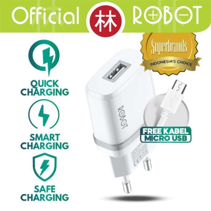 Jual Robot Rt-k7 Adaptor Charger Fireproof 5v/1a With Micro Usb Cable ...