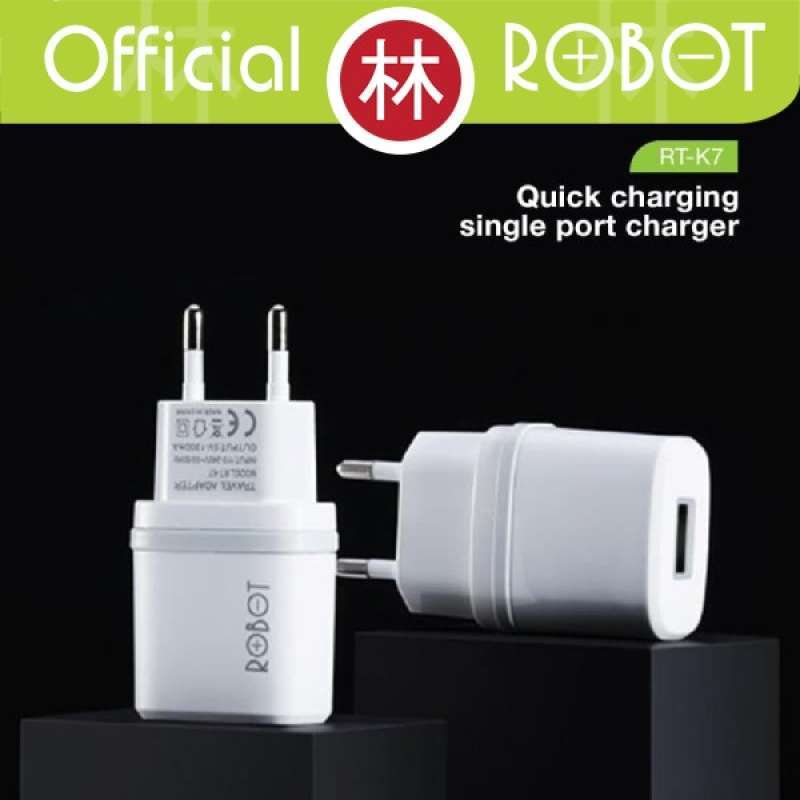 Jual Robot Rt-k7 Adaptor Charger Fireproof 5v/1a With Micro Usb Cable ...