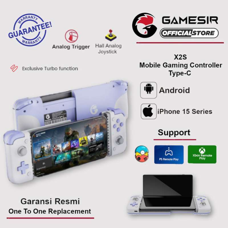 Promo Promo- Gamesir X2s Type C Gamepad Mobile Gaming Controller Hall Effect Stick - Garansi 3 ...