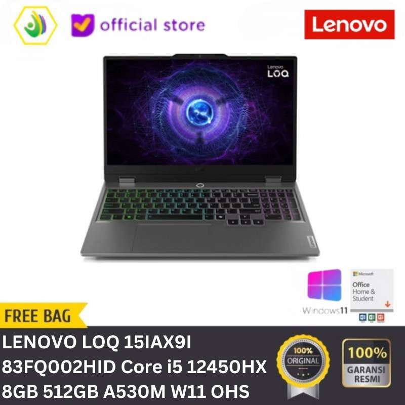 Jual Lenovo Loq 15iax9i 83fq002hid Core I5 12450hx 8gb 512gb A530m W11 Ohs Di Seller Sukses It