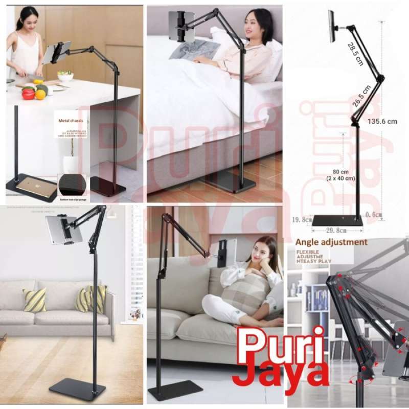 Jual Stand Tablet Phone Floor Standing Holder Tiang Hp iPad Treadmill ...