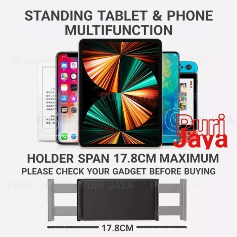 Jual Stand Tablet Phone Floor Standing Holder Tiang Hp iPad Treadmill ...