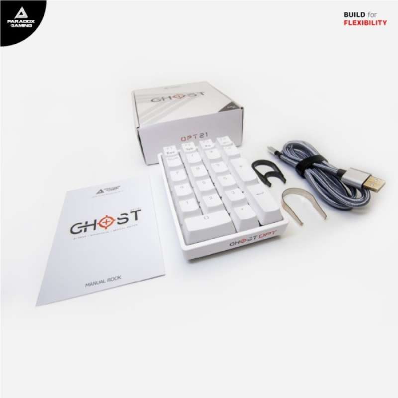 Jual Paradox Ghost Gh21-abs Numpad Keycaps White Case Usb Type-c - Biru ...