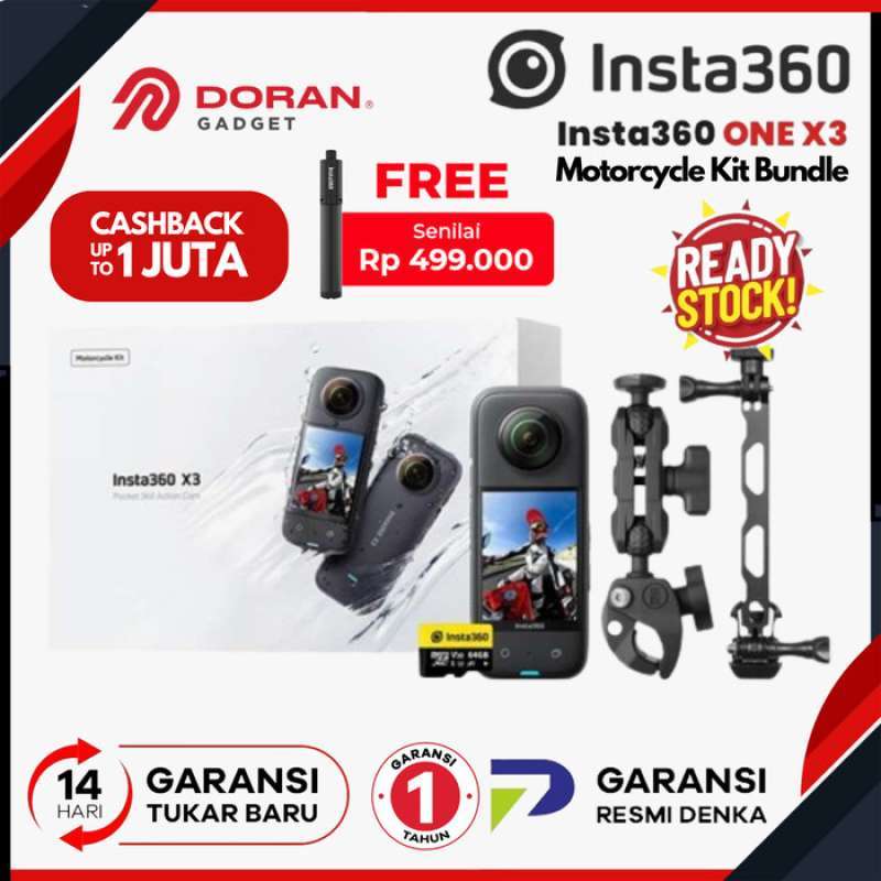 Promo Insta360 X3 Motorcycle Kit Bundle Edition Action Camera Insta 360 ...