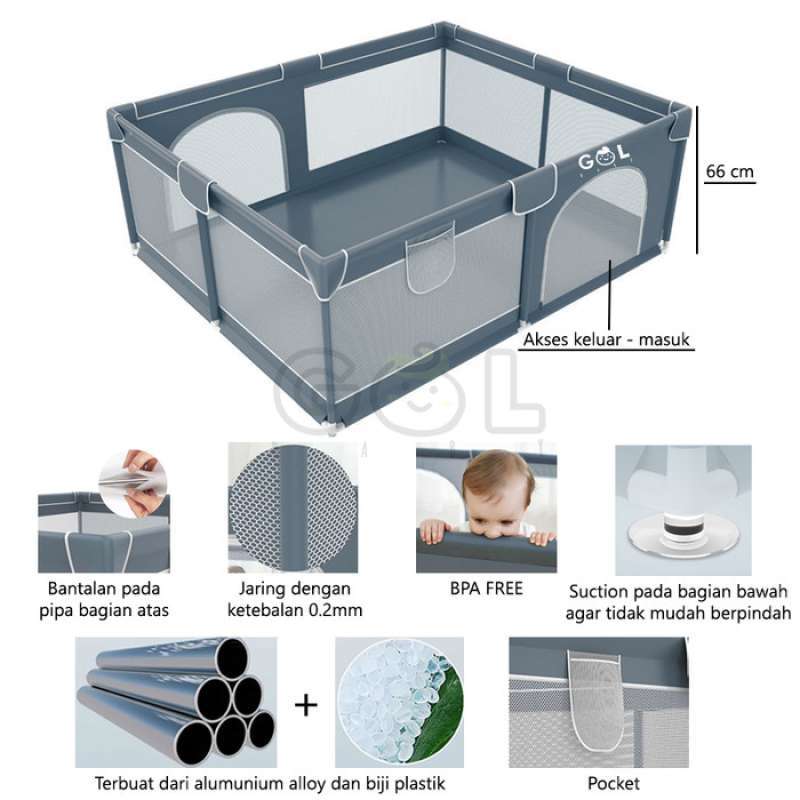 Promo Pagar Kolam Tempat Main Mandi Bola Bayi Anak Baby Safe Fence ...