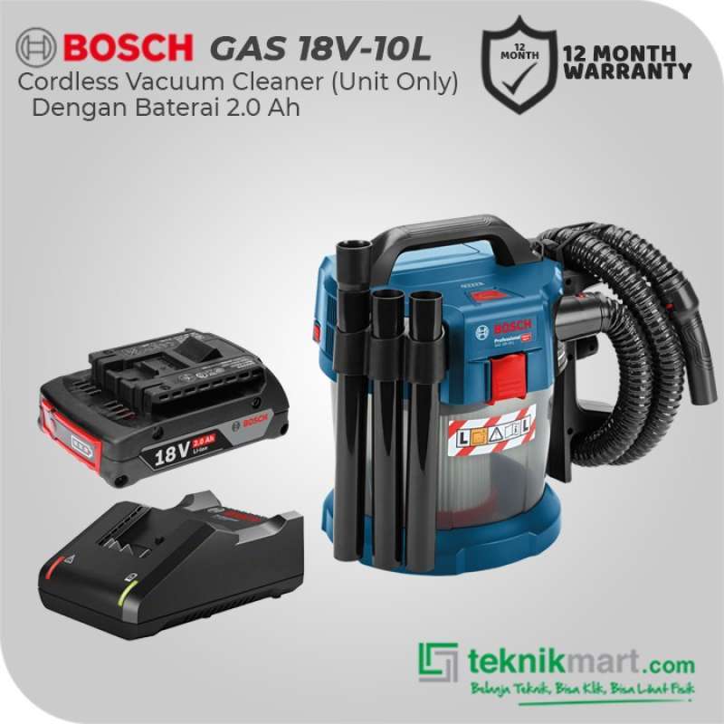 Promo Bosch Gas 18v-10l 18volt Cordless Vacuum Cleaner Dry 10l Baru ...