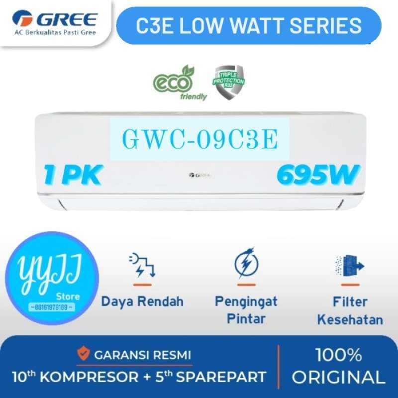Promo Ac Split Merk Gree Low Watt Series 1pk (gwc-09c3e) Terbaru - Unit ...