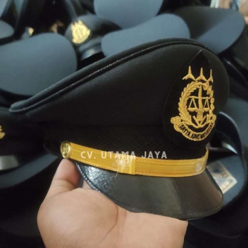 Jual Topi Pet Pdu Jaksa Kejaksaan Pria Golongan 3 3a 3b 3c Hitam - 58 ...