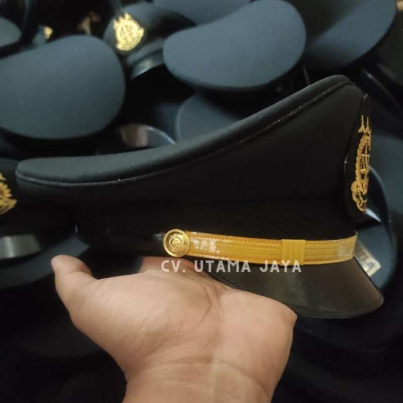 Jual Topi Pet Pdu Jaksa Kejaksaan Pria Golongan 3 3a 3b 3c Hitam - 58 ...