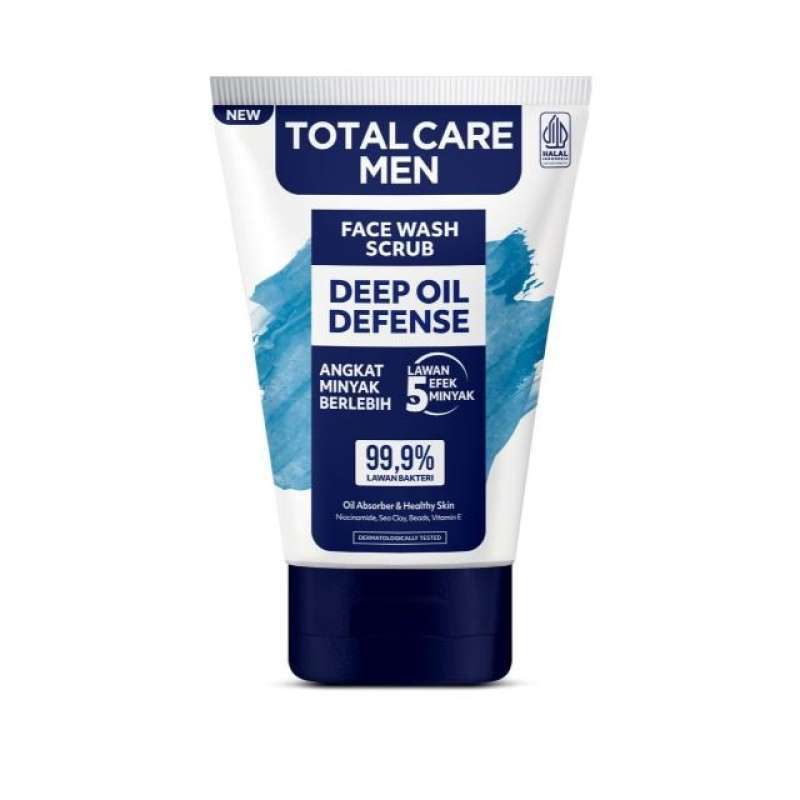 Promo Total Care Men Face Wash Scrub - Deep Oil Defense [100 G] Diskon ...