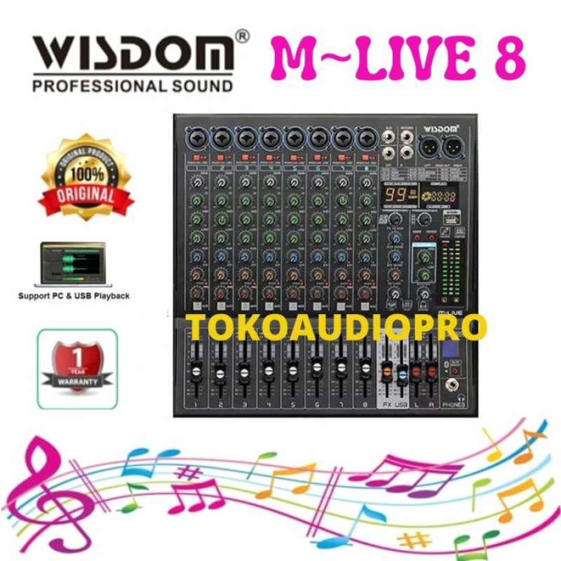 Promo Promo- Mixer Wisdom M-live8 8-channel Mixer Audio With Bluetooth ...