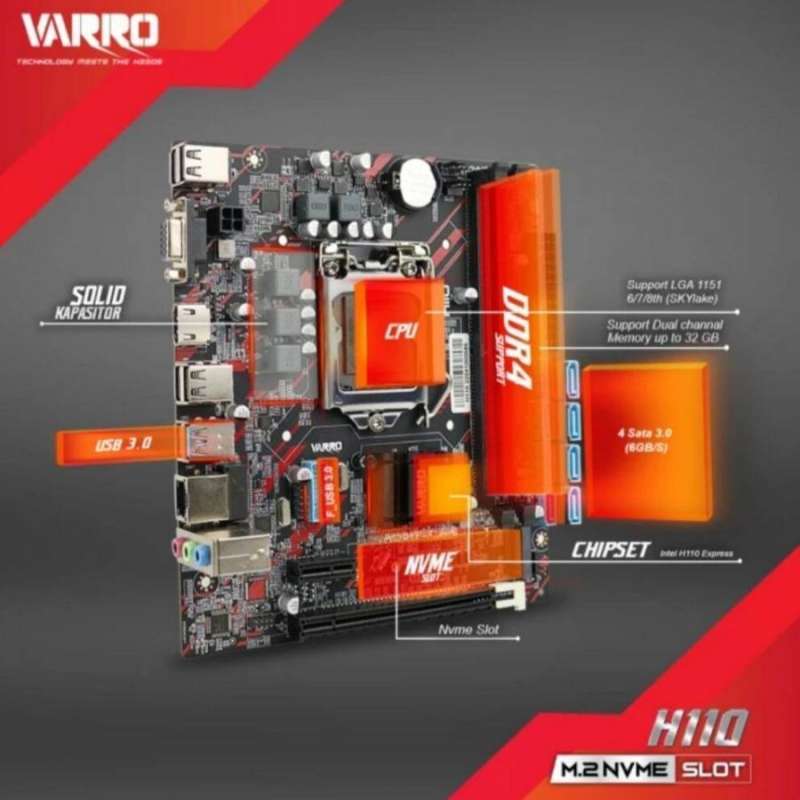 Jual Motherboard Varro H110 Nvme Socket 1151 Di Seller Ssk Computer ...