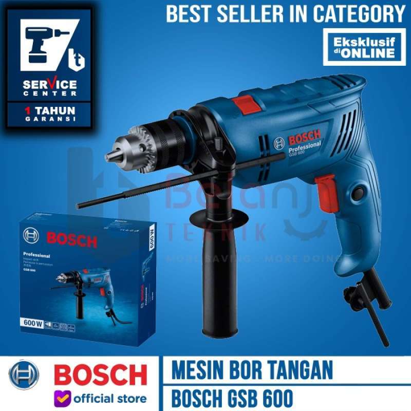 Promo Promo- Bosch Gsb 600 Mesin Bor Tangan Listrik Beton 13mm Impact ...