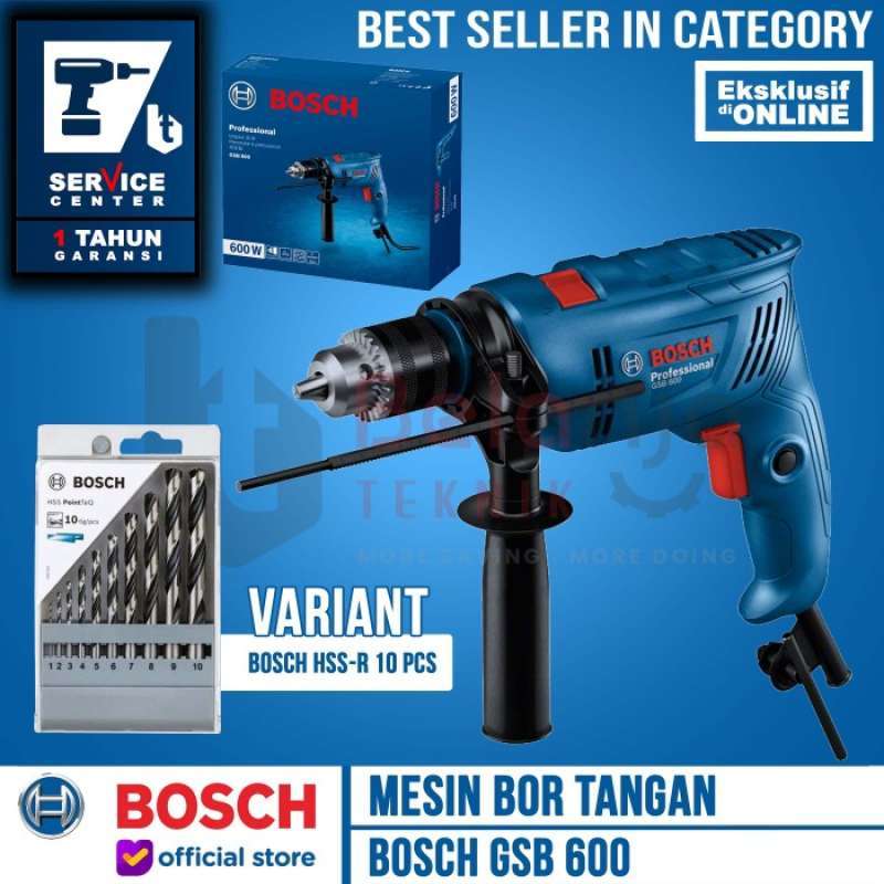 Promo Promo- Bosch Gsb 600 Mesin Bor Tangan Listrik Beton 13mm Impact ...