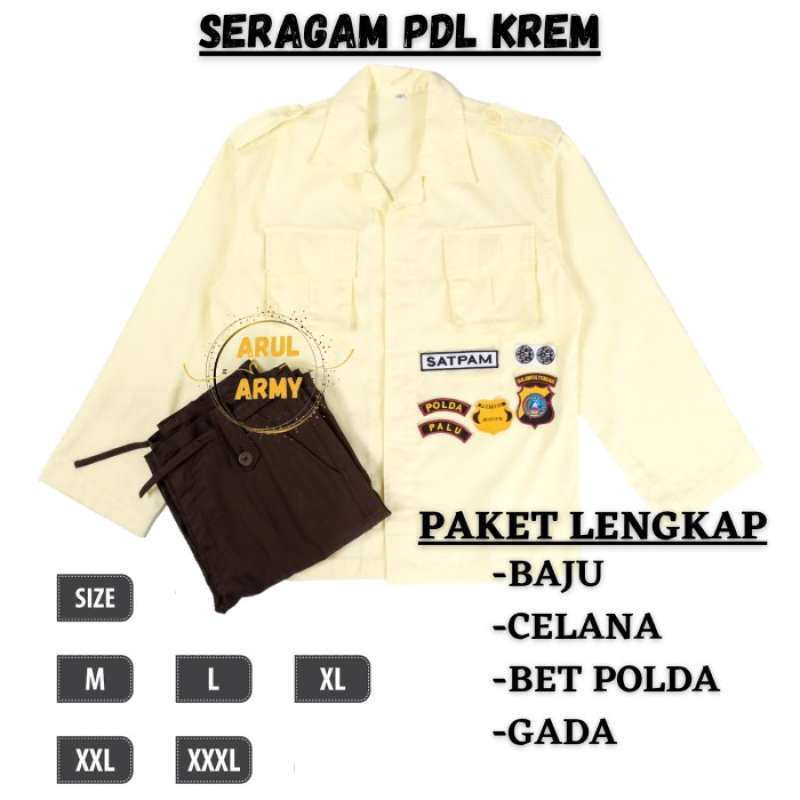 Jual Seragam Satpam Terbaru 2022 Krem Baju Setelan Security Pdh Pdl ...