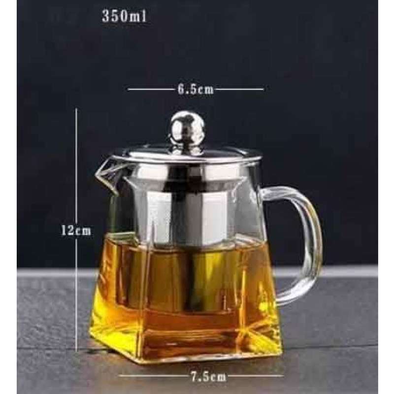 Jual Teko Kaca Teh Borosilikat Dengan Saringan - Tea Pot Tahan Panas ...