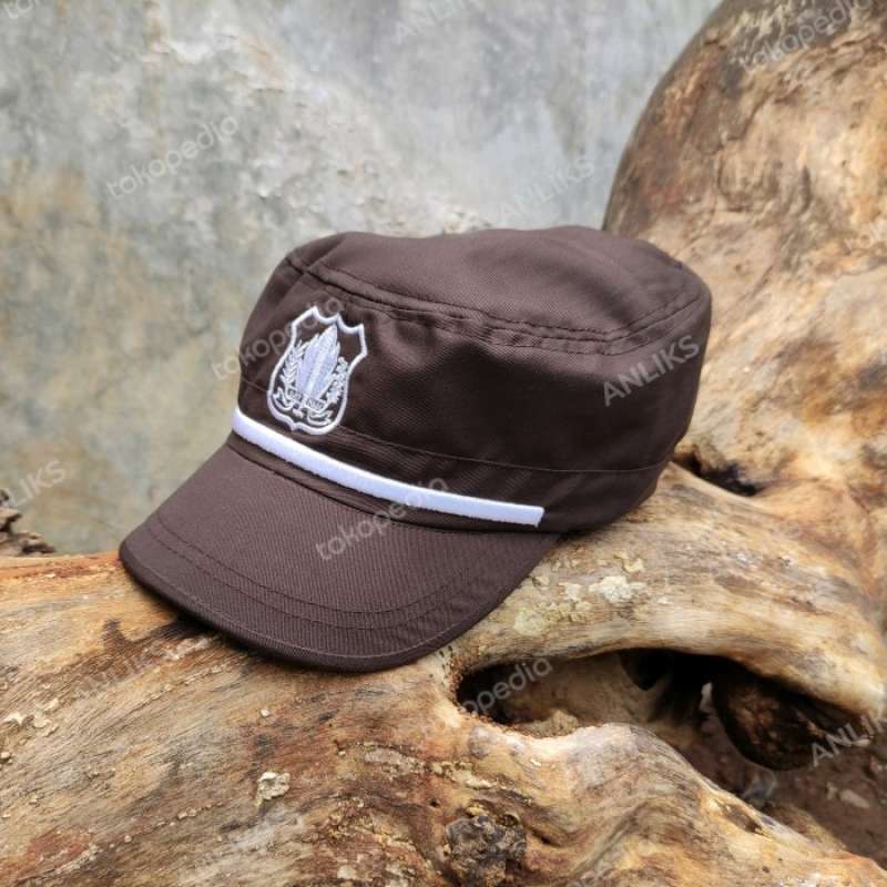 Jual Topi Satpam| Security| Sekuriti Coklat Terbaru Komando Di Seller ...