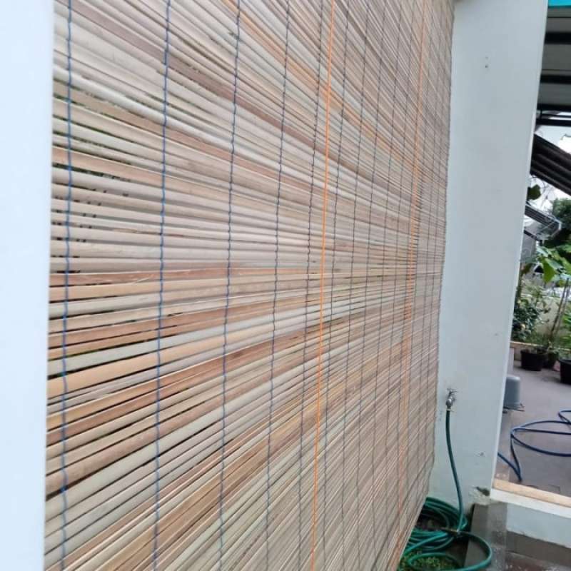 Jual Tirai/kerei Bambu Sawit Natural Plus Tali Penggulung - 150x180 Di ...
