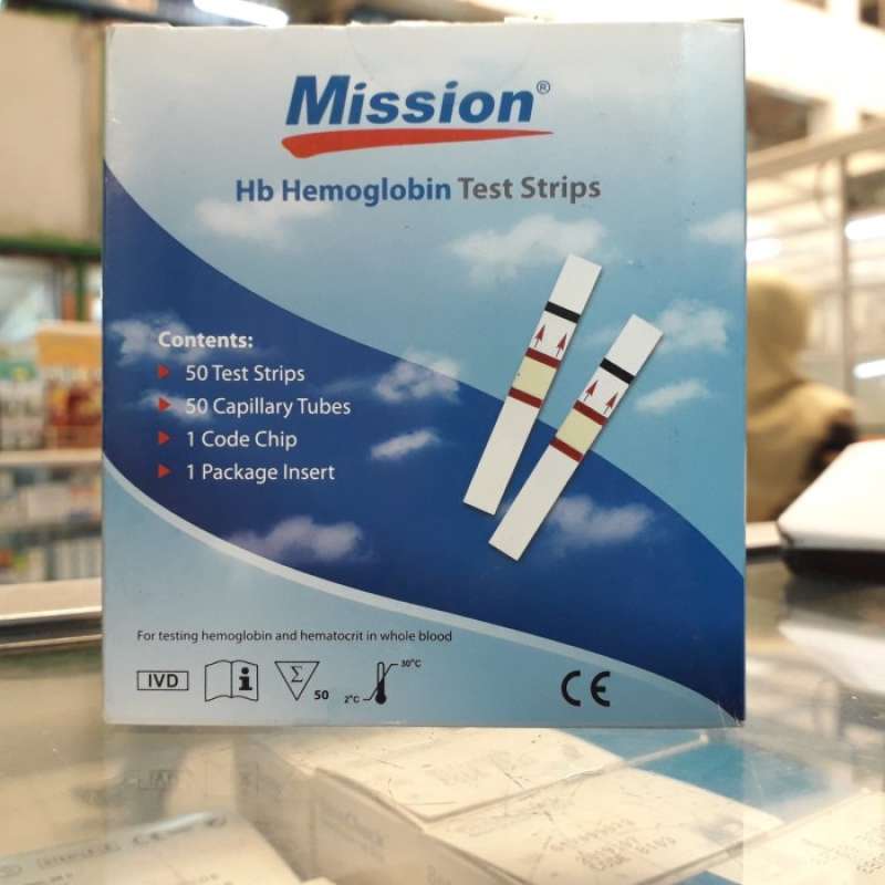Promo Strip Mission Hb/strip Mission Hemoghlobin Diskon 23% Di Seller ...