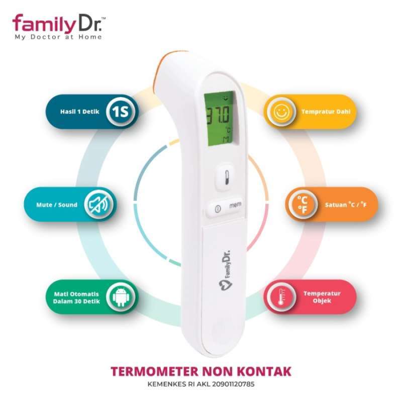 Promo Thermometer Digital Infrared Non Contact Familydr Termogun ...
