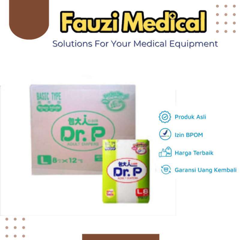 Promo Dr. P Popok Dewasa / Dr. P Basic Type Size L 1 Dus Isi 12 Diskon ...