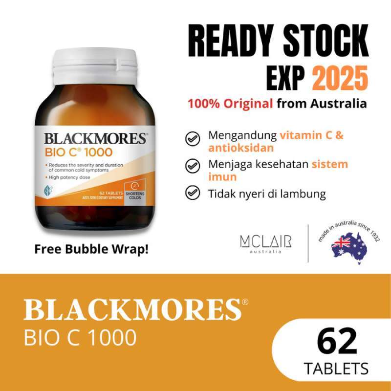 Promo Blackmores Bio C 1000mg Vitamin C 31 / 62 / 150 Tabs | Australia ...