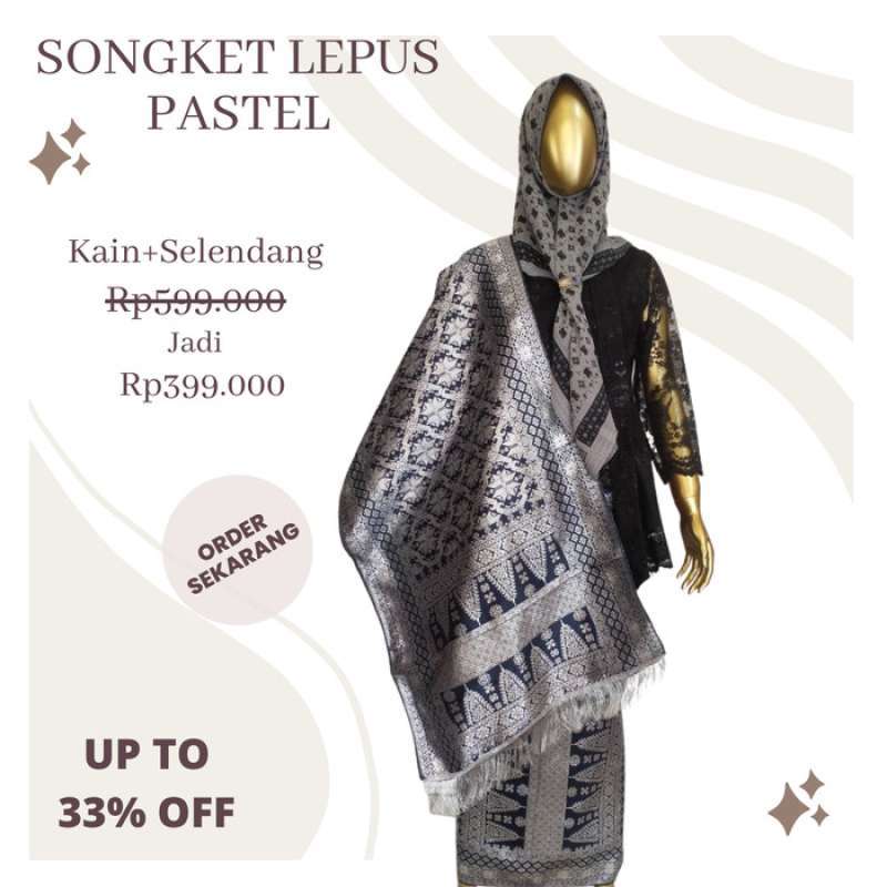 Jual Songket Lepus Pastel Silver Khas Palembang - Songket Pash - Navy Silver Di Seller Zati Shop ...