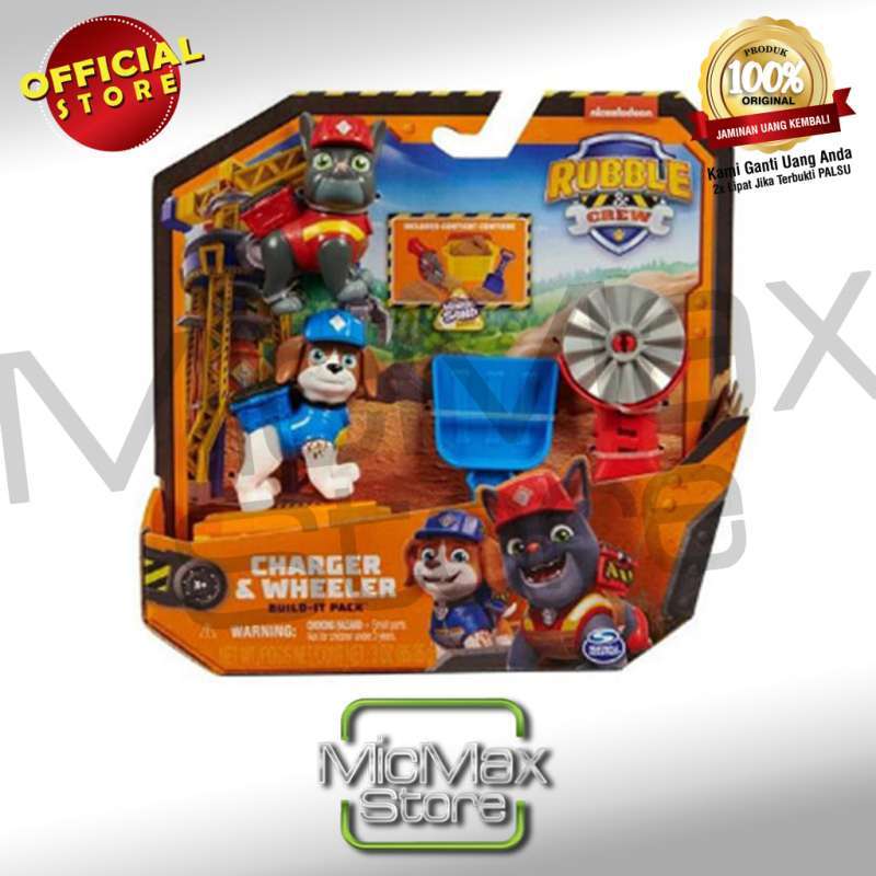 Promo Paw Patrol Rubble & Crew Figure Build-it Pack 6066727 ...