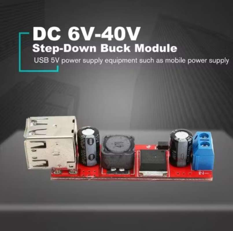 Jual Dc-dc Step Down Lm2596 6v - 40v To 5v 3a Dual Usb Output Charger ...