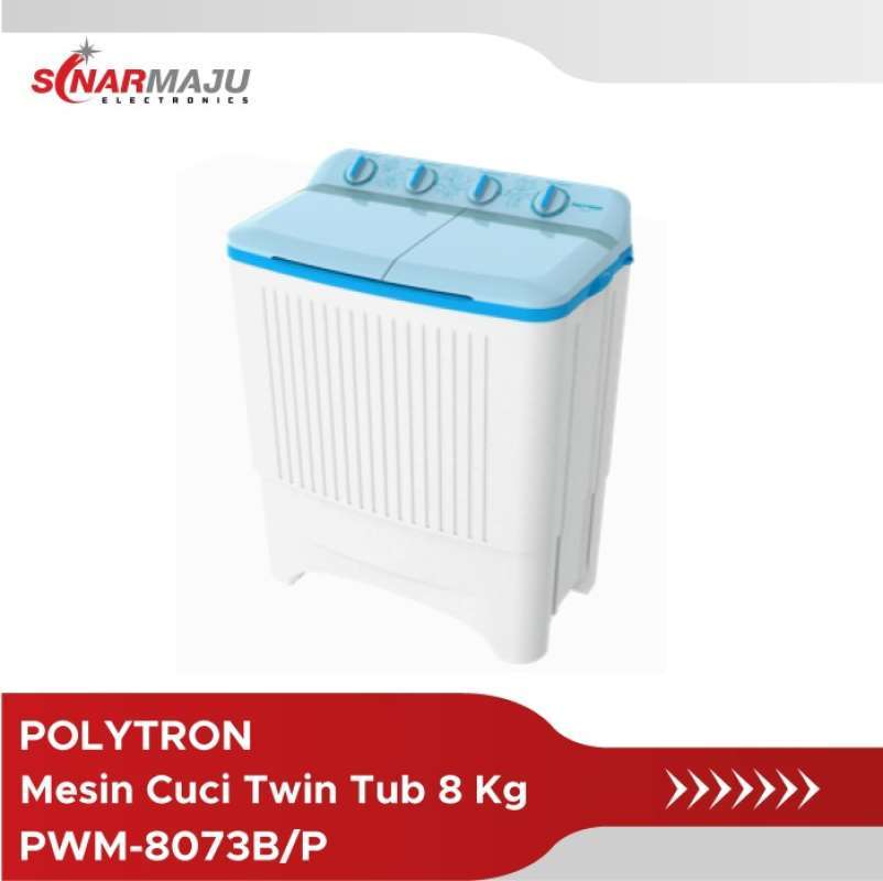Promo Mesin Cuci 2 Tabung Polytron 8 Kg Twin Tub Pwm-8073b/p Pwm8073 ...